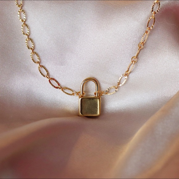 Jewelry | Dainty Gold Lock Choker | Poshmark